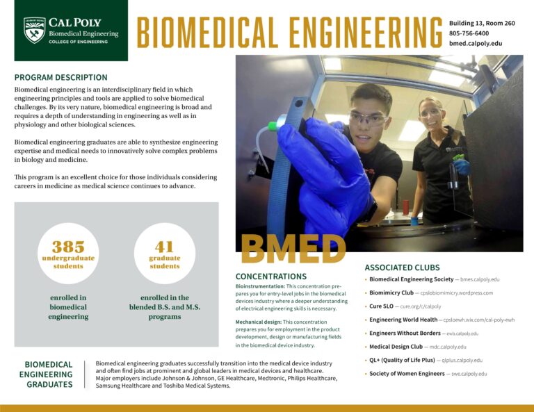 Degree Programs Overview – Biomedical Engineering
